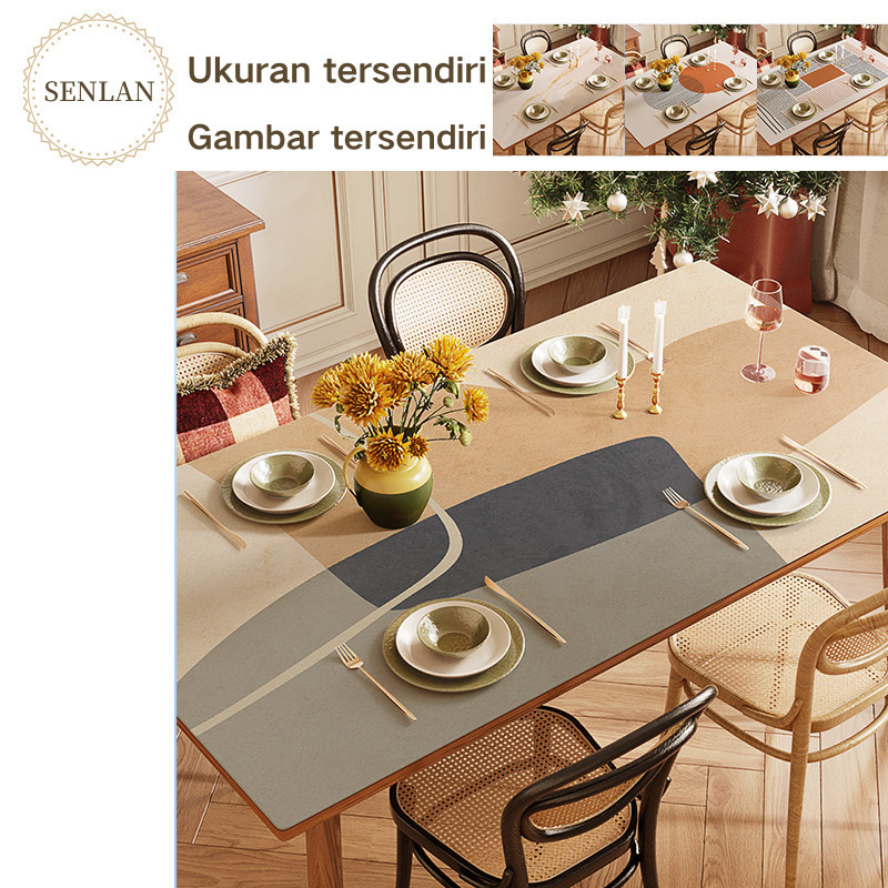 Jual SENLAN Selalu terlihat bersih dan rapi Taplak Meja Kulit dengan ...
