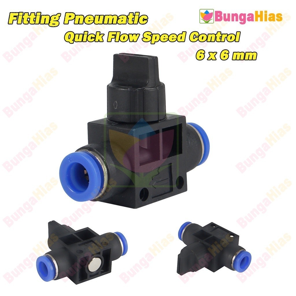 Jual HVFF Quick Flow Control Valve 4 6 8 10 12 14 16 mm Fitting Pneumatic Kran Slip Lock Selang ...