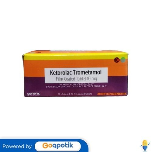 Jual Ketorolac Trometamol Infion 10 Mg Box 100 Tablet | Shopee Indonesia