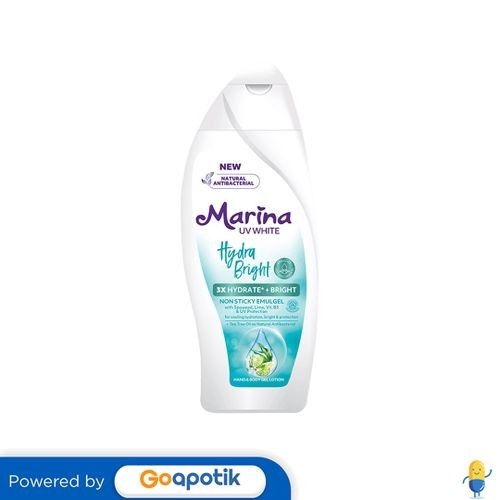 Jual Marina Uv White Hydra Bright Hand & Body Gel Lotion 185 Ml Botol ...