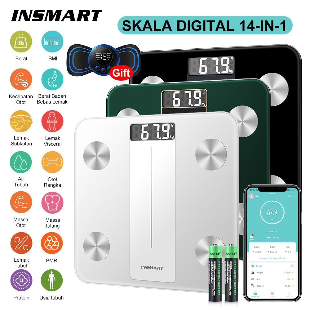 Jual INSMART Timbangan Badan Digital Timbangan Badan Digital Body Fat ...