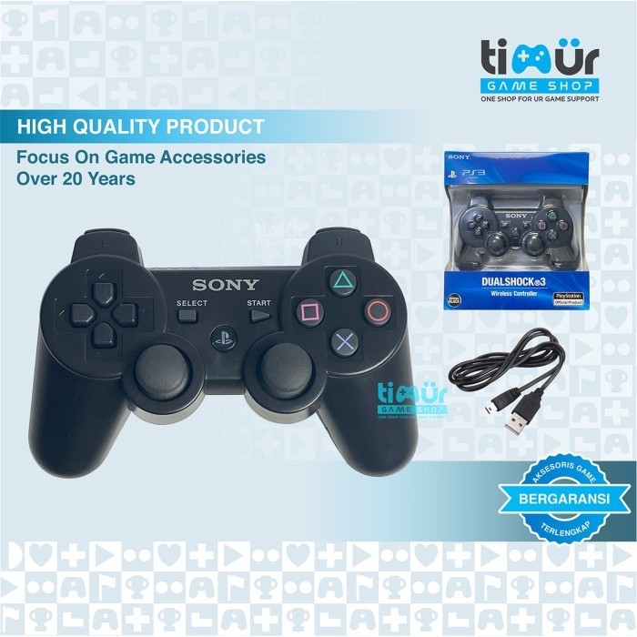 Jual Best Stik Stick PS3 Wireless Original Ori Pabrik Hitam Plus USB ...