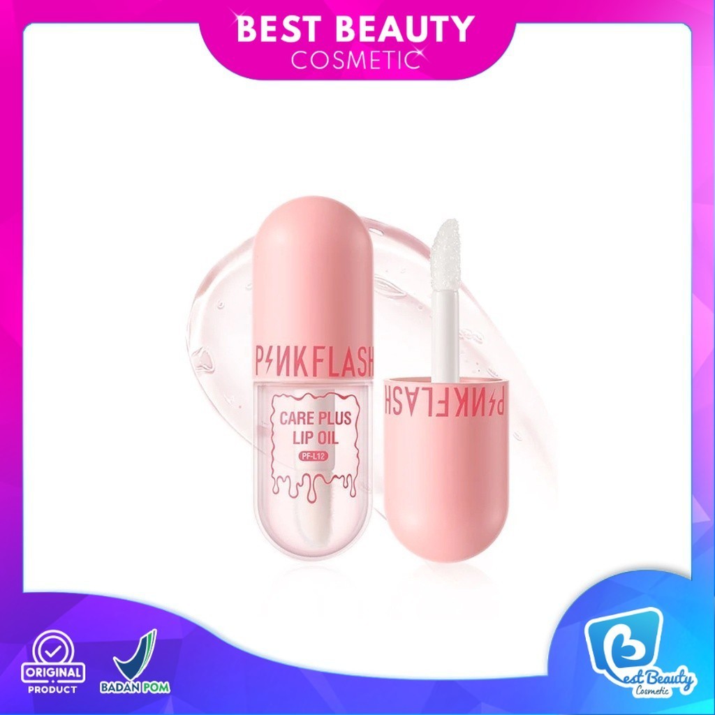 Jual ★ BB ★ PINKFLASH Care Plus Lip Oil - Natural Lip Oil Lip Balm Lip ...