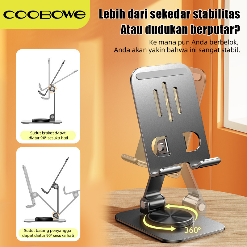 Jual COOBOWE K61 Full Metal Phone Stand Holder Hp Portable Desktop ...