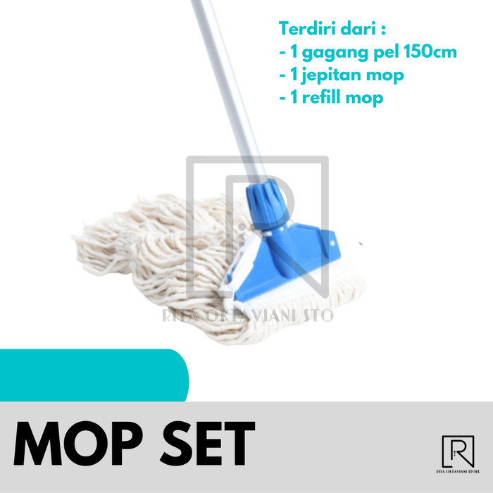 Jual MOP SET ( ALAT PEL ) + TANGKAI - Putih | Shopee Indonesia
