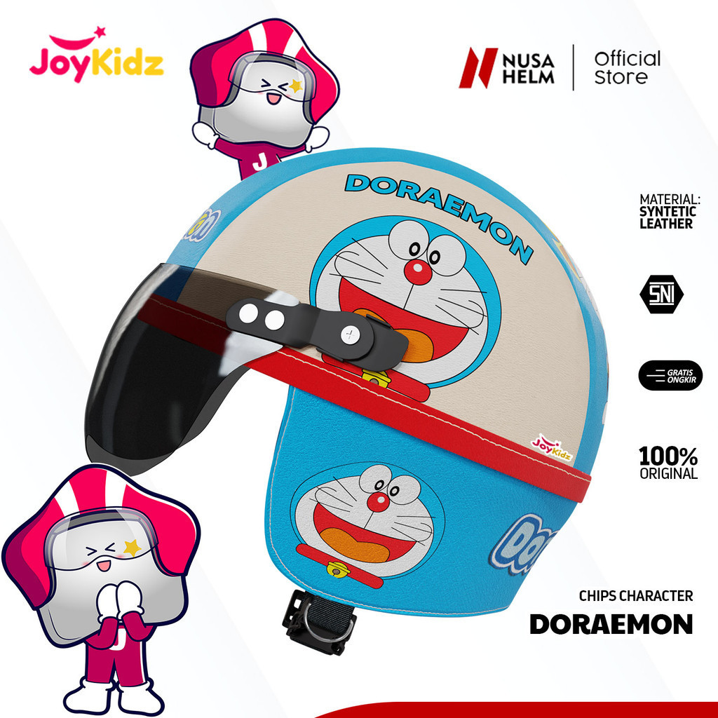 Jual Helm Anak Untuk Usia 1-5 Tahun Motif Doraemon - Cream Biru ...