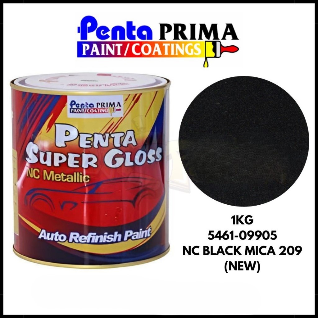 Jual cat penta super gloss metalic nc black mica 209 new 09905 ( 200g ...