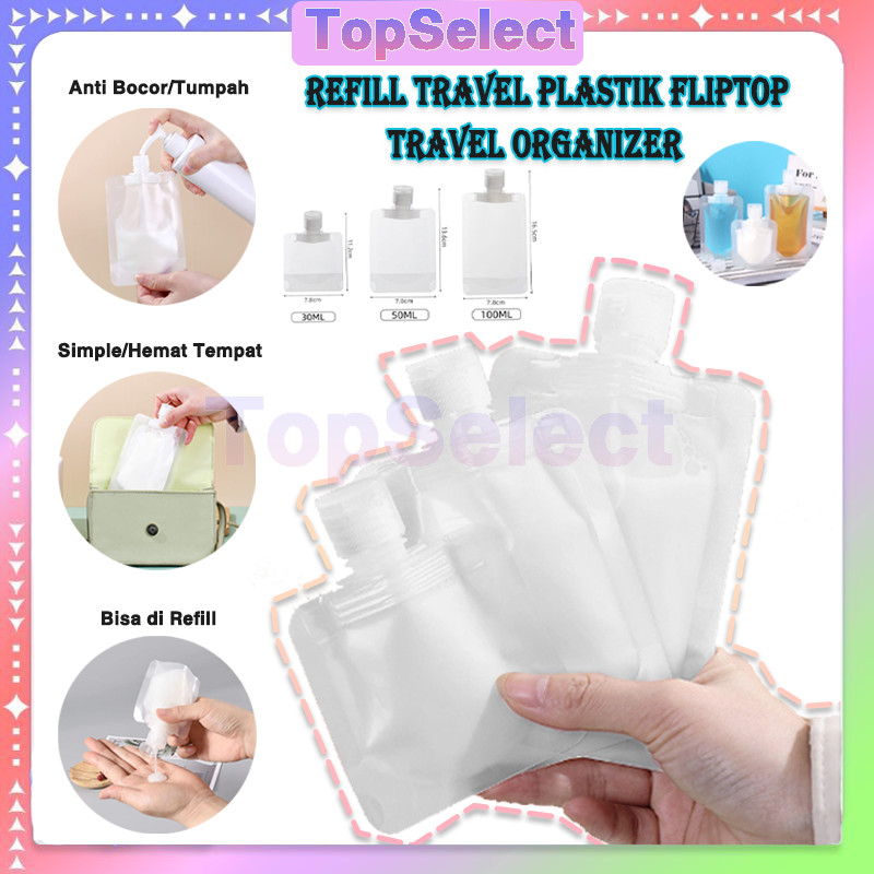 Jual Travel Pouch Botol Refill Transparan Shower Gel Shampoo Portable ...
