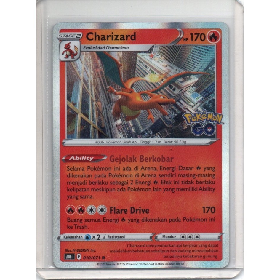 Jual Charizard (Holo Rare) - 010/072 R Indonesia Pokemon GO Original ...