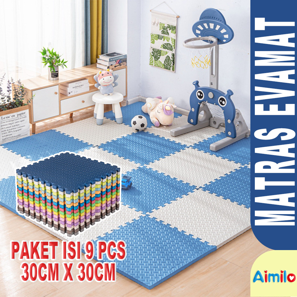 Jual PAKET ISI 9 PCS !! Matras Evamat 30x30cm 12mm Playmat Matras Puzzle Karpet Puzzle Matras ...