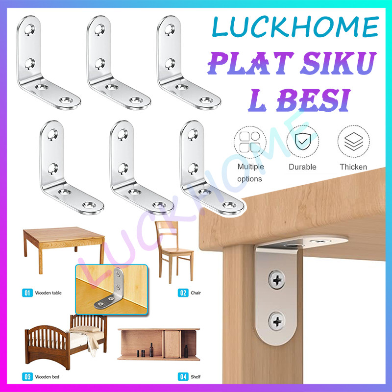 Jual Siku L Lemari Rak Verseng Braket Siku Mini Zinc Plat L-Shaped ...