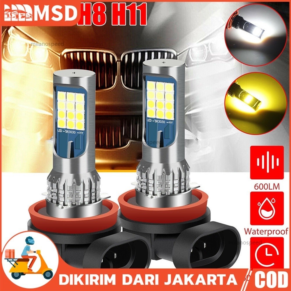 Jual 1Pcs Lampu LED Putih H4 H8 H11 P13W Two Color 24SMD untuk Headlight Fog lamp Mobil Lampu ...