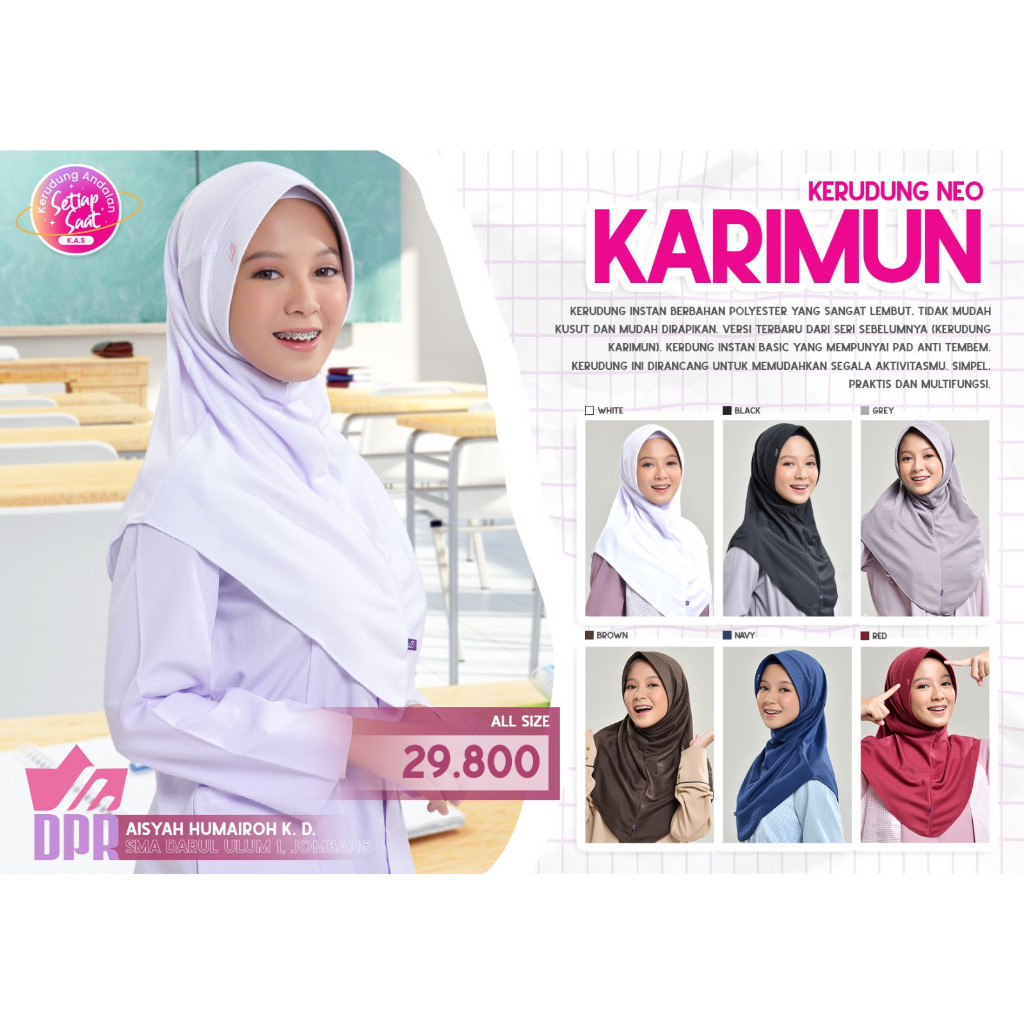 Jual Kerudung Rabbani NEO Karimun All Size, Jilbab Instan Sekolah ...