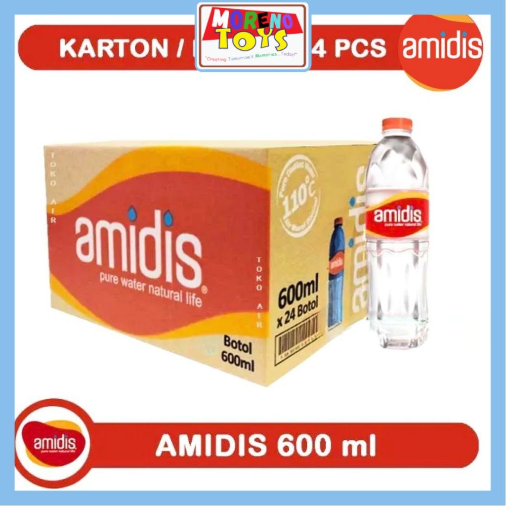 Jual Air Mineral AMIDIS 600 ML Isi 24 Botol PER DUS PER KARTON Termurah ...
