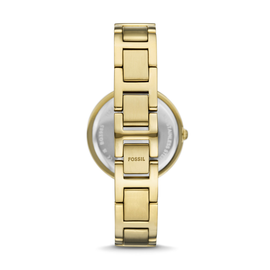Jual Fossil Karli Three-Hand Green Dial Gold Strap Stainless Steel ...
