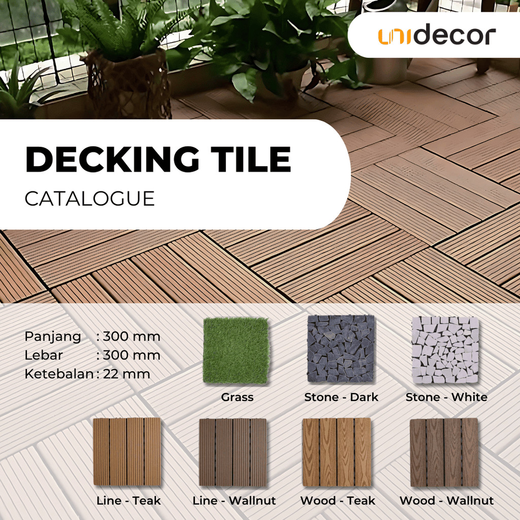 Jual UNIFLOOR DECKING TILES WPC | LANTAI OUTDOOR & INDOOR | UBIN TERAS ...
