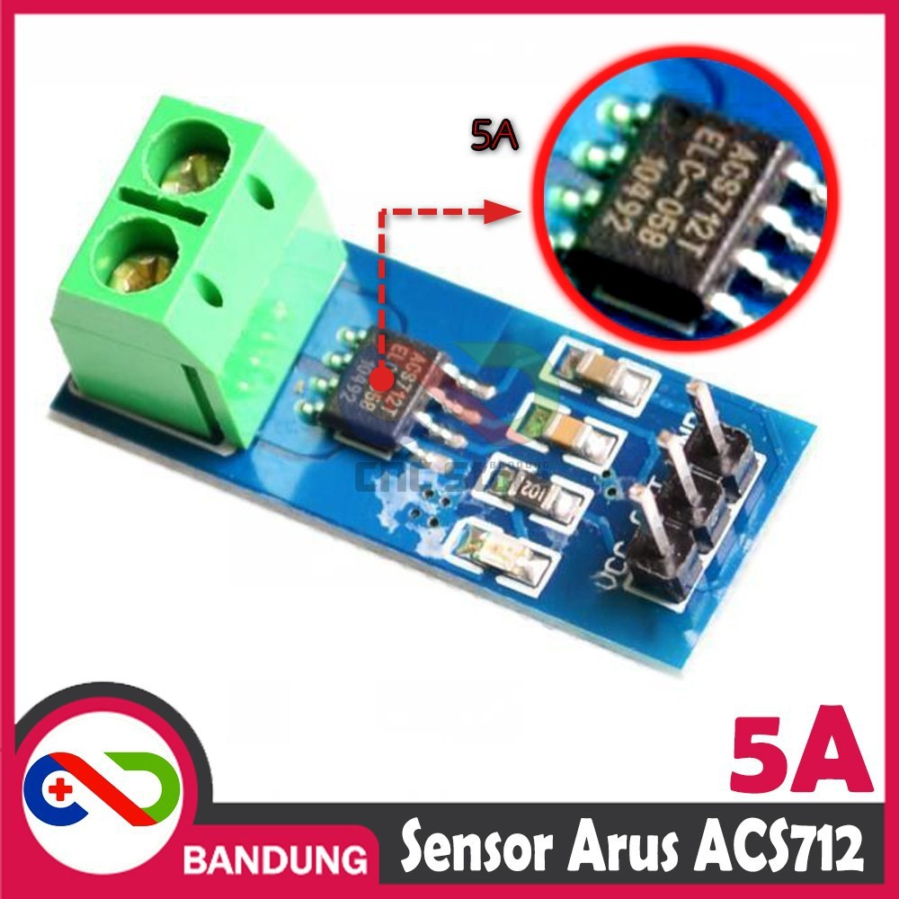 Jual SENSOR ARUS ACS712 5A RANGE HALL CURRENT SENSOR MODULE FOR ARDUINO ...