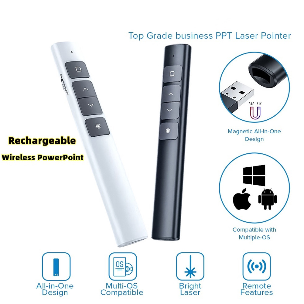 Jual Rechargeable Laser Pointer + Presenter Wireless USB Pen Laser ...