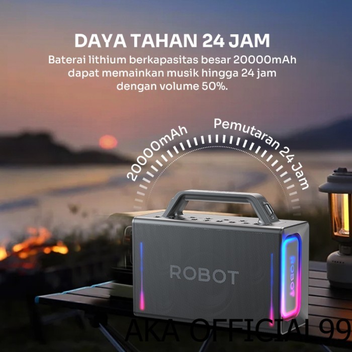 Jual ROBOT RB90 Speaker Karaoke Outdoor RGB IPX6 100W Powerfull Bass ...