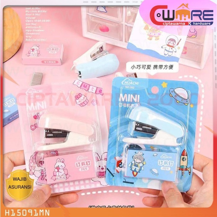 Jual Stapler Necis Set Mini Lucu Karakter Staples mini portable + isi ...
