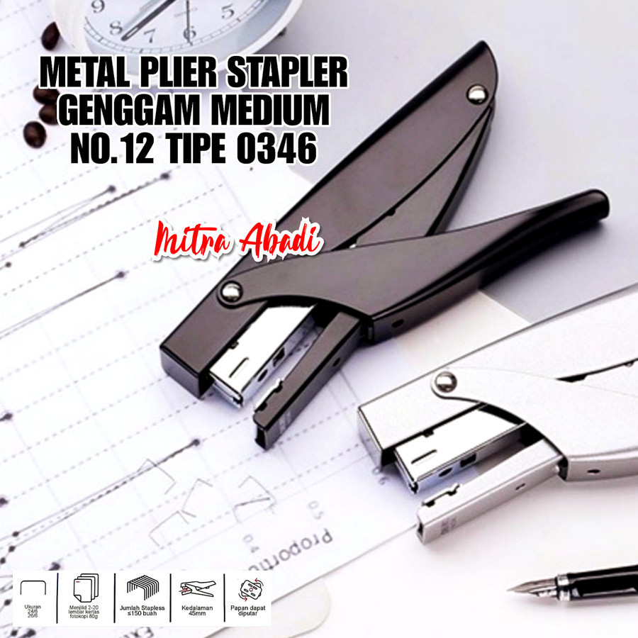 Jual Metal Plier Stapler Genggam Medium No.12 Tipe 0346 | Shopee Indonesia