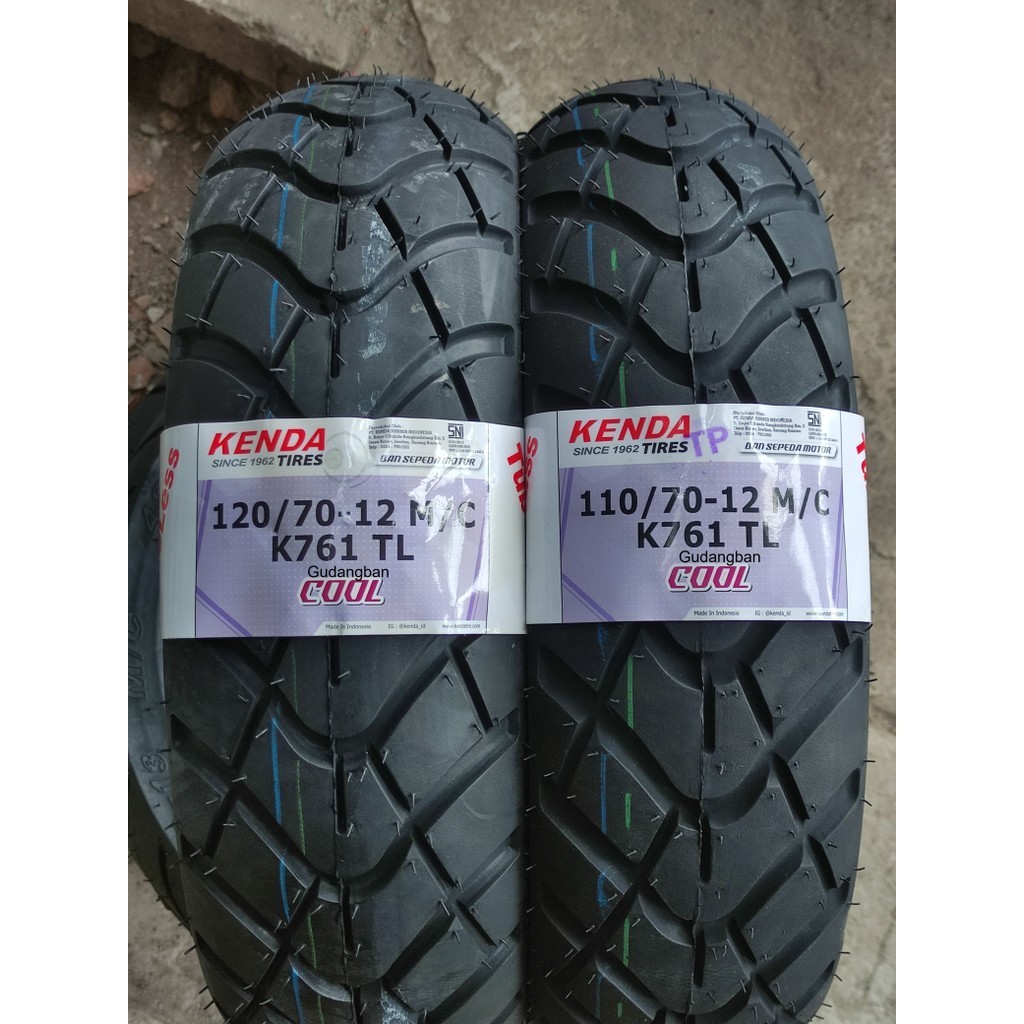 Jual Paket KENDA K761 110 70 12 DAN 120 70 12 Ban luar semi trail VESPA SPRINT Tubeless FREE ...