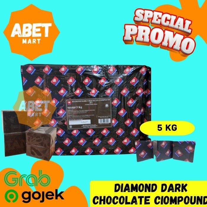 Jual Dark Chocolate Compound Diamond F1 Kemasan 5Kg - Coklat Batang 5 ...