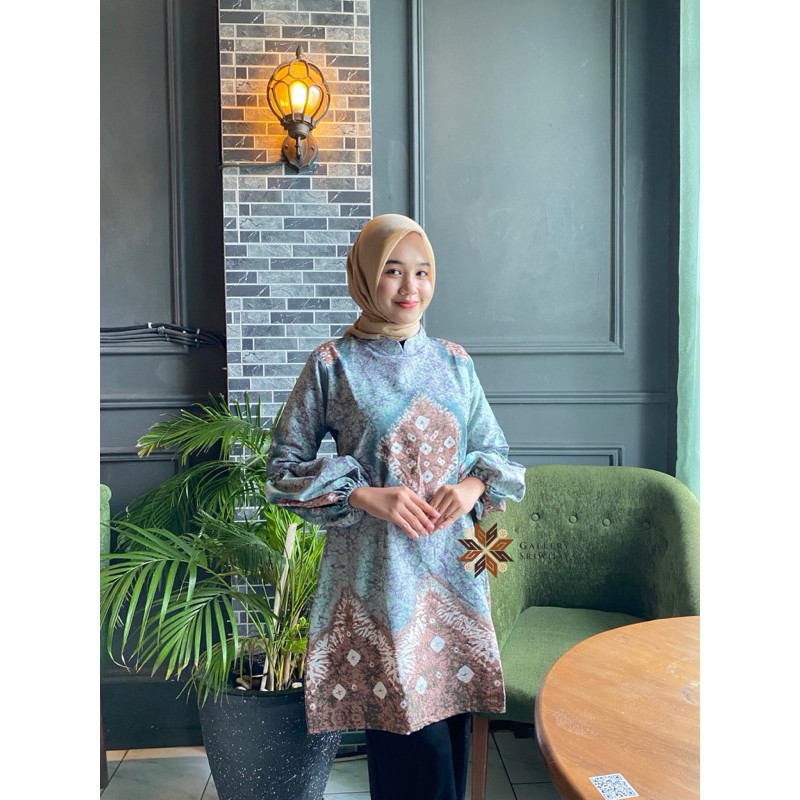 Jual TUNIK JUMPUTAN MOTIF BATIK ETNIK PALEMBANG SERIES ELIF/ BATIK ...