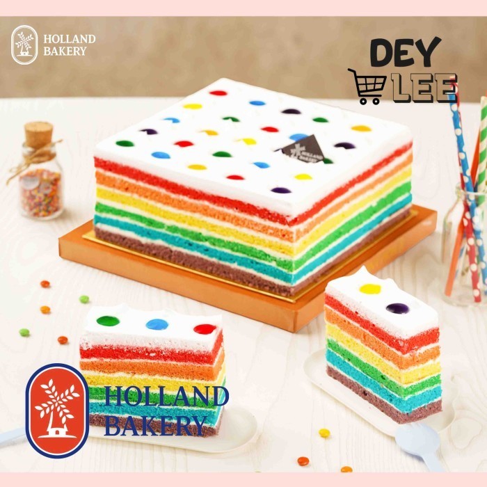 Jual HOLLAND BAKERY Rainbow Cake Persegi Kue Ulang Tahun Birthday ...