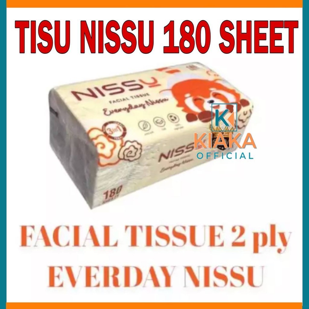 Jual Tissu Nissu isi 180 Tisu Wajah Murah Tisu Kebersihan Serbaguna ...
