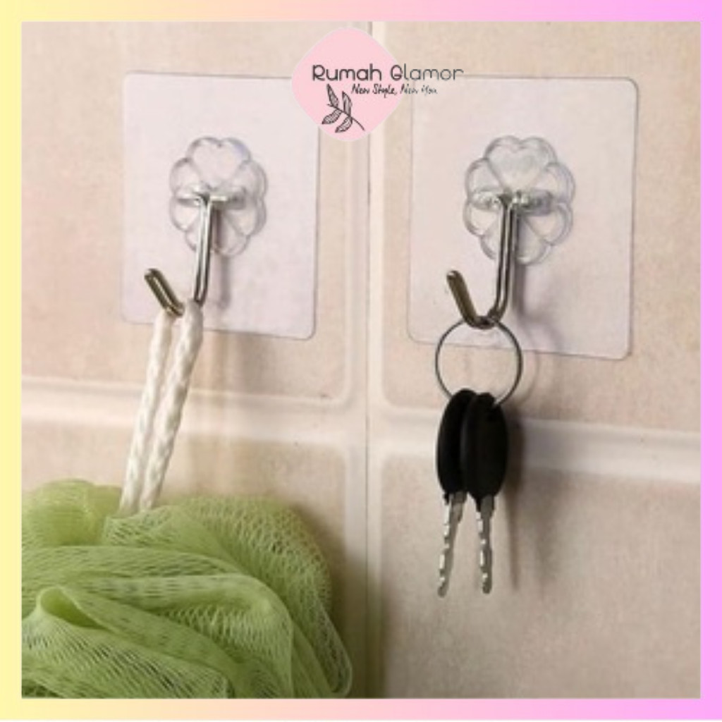 Jual Hook Kail Hanger Serbaguna Gantungan Baju Tempel / Kamar mandi ...