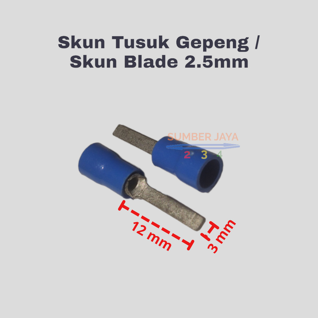 Jual Per 10pc - Skun Tusuk Gepeng 2.5 mm / Skun Blade Biru / Skun ...
