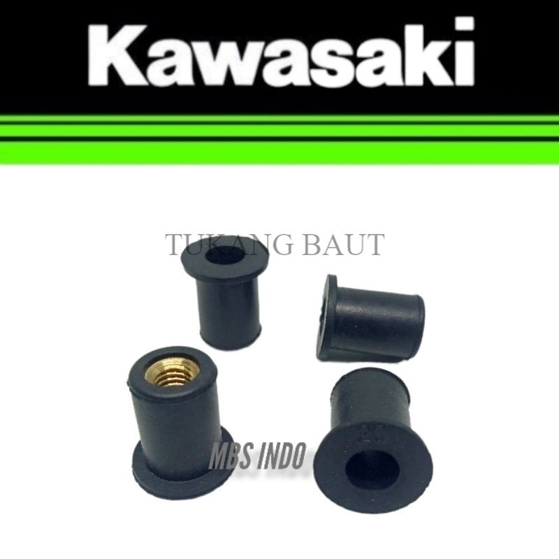 Jual RUBBER NUT VISOR KAWASAIK NINJA RR ORIGINAL / MUR VISOR NINJA 250 ...