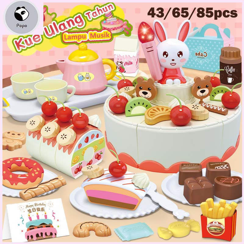 Jual CMY60 43/65/85pcs Mainan Kue Ulang Tahun Potong Kue Ulang Tahun ...