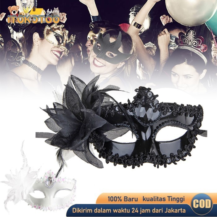 Jual PROMO!! - Topeng Pesta Masquerade Party Mask Couple Mardi Gras ...