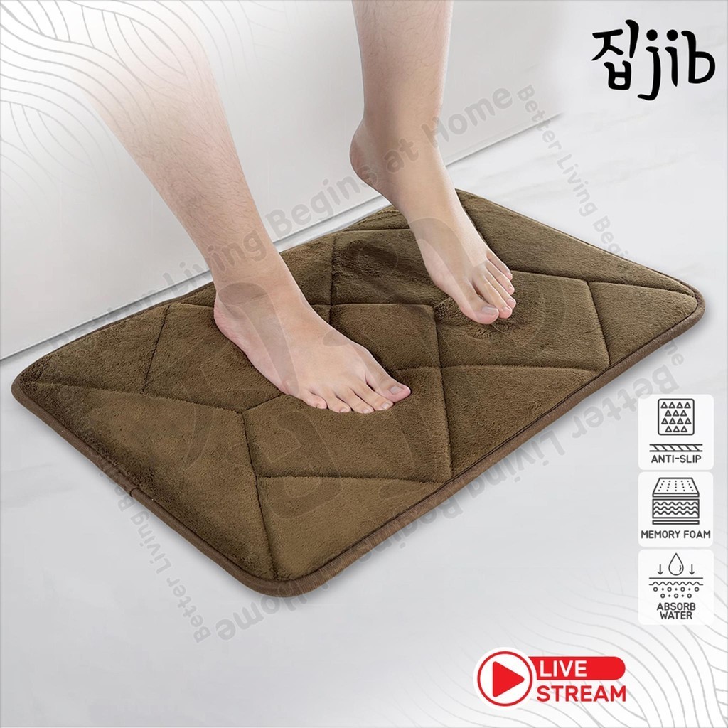 Jual JIB Premium Memory Foam Mat / Keset Kaki Anti Slip / Keset Bulu ...