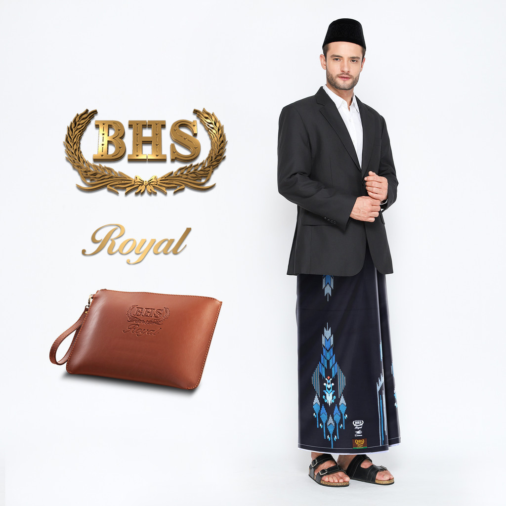 Jual Sarung BHS Royal Gold Motif R62 STB Hitam Biru | Shopee Indonesia