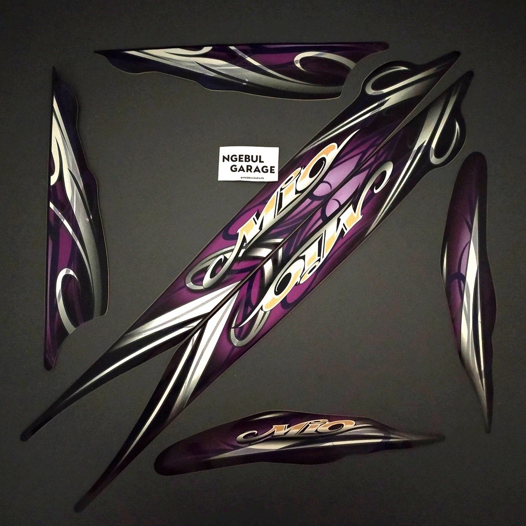 Jual Stiker Mio Smile Striping YAMAHA IMI UNGU EMAS PUTIH | Shopee ...