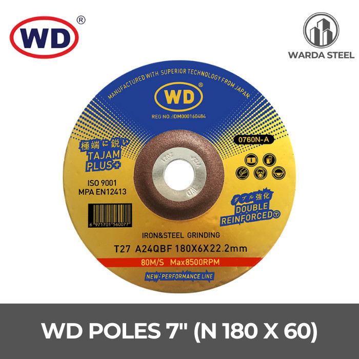Jual WD Poles 7" Batu Gerinda / WD Grinding Wheel (N 180 x 6) Mata ...