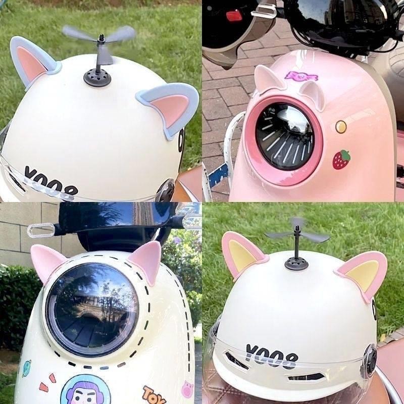Jual sepasang hiasan helm bentuk kuping kucing accesories helm kuping ...
