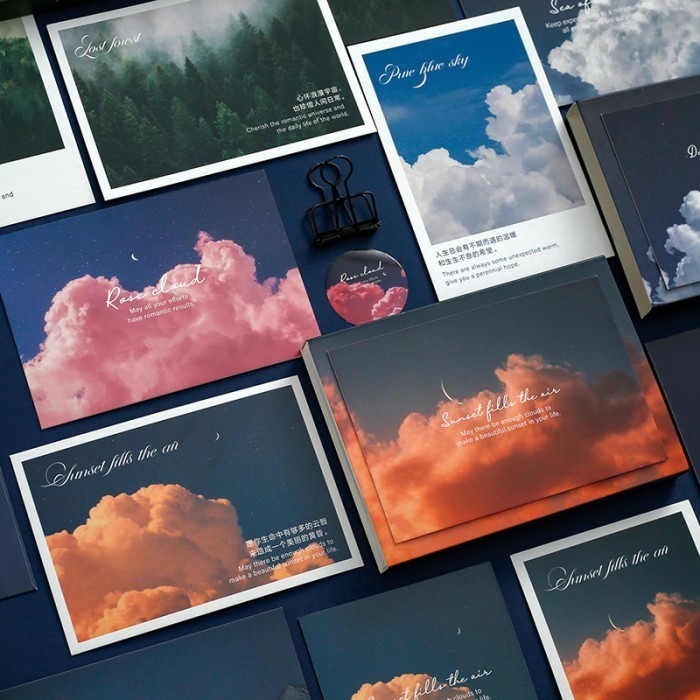 Jual 26 Pcs/ Set Perlengkapan Surat Greeting Card & Postcard SCENERY ...