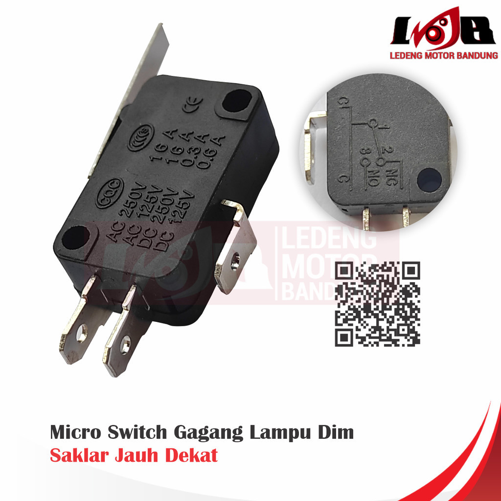 Jual Micro Switch Gagang Lampu Dim Saklar Jauh Dekat MicroSwitch Waterproof | Shopee Indonesia