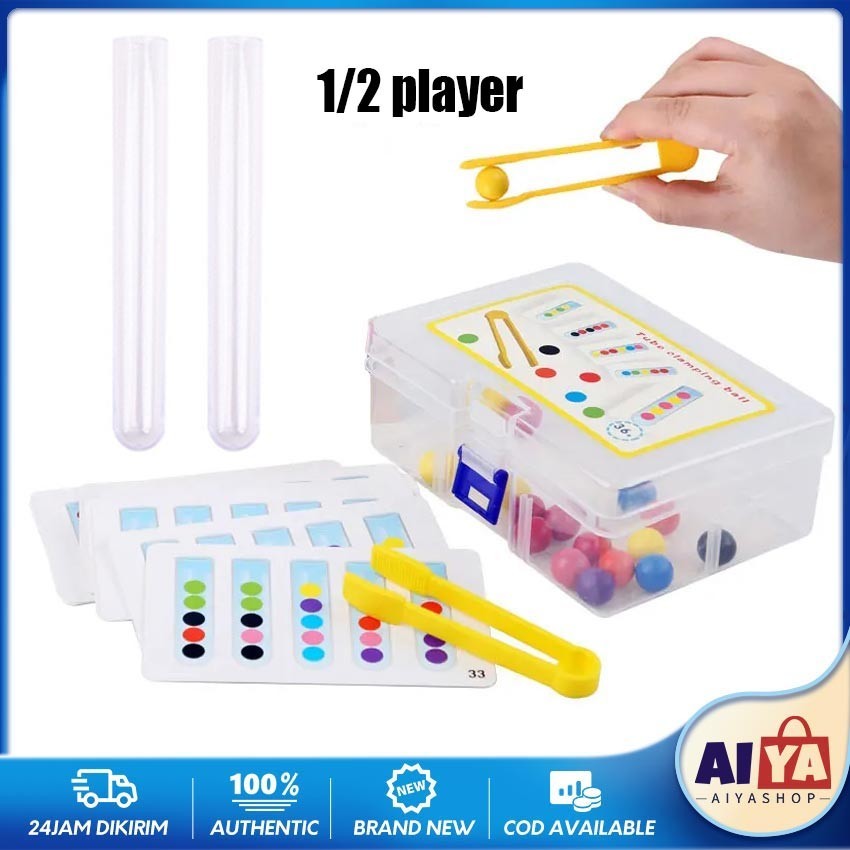 Jual Mainan Anak Test Tube Clamp Ball Mainan Montessori Edukasi Bola ...