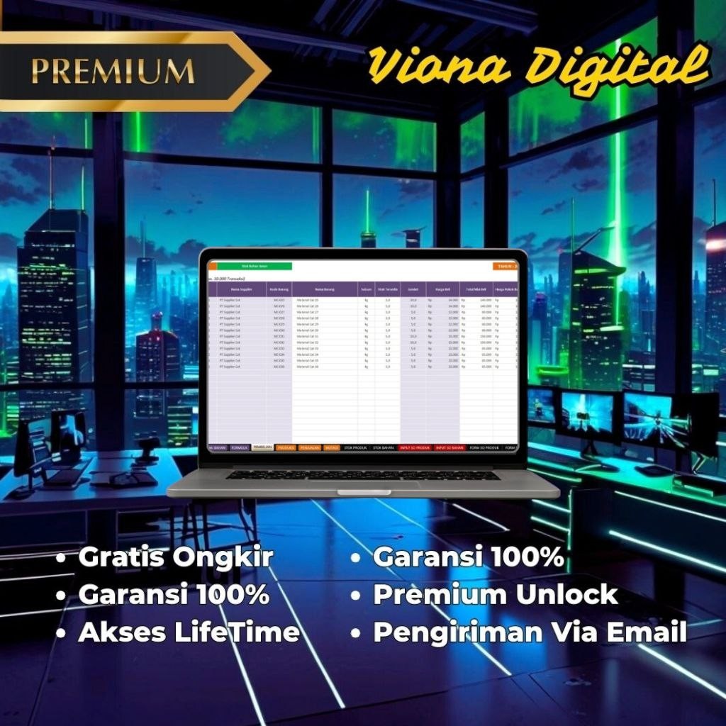 Jual Excel Stok Barang Keluar Masuk dan Formulir Stock Opname Otomatis ...