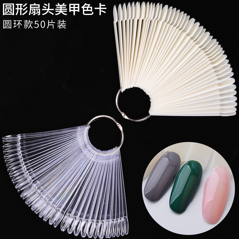 Jual Display Kuku isi 50 Pcs Nail Art Warna Kutek Kuku Bentuk Oval ...