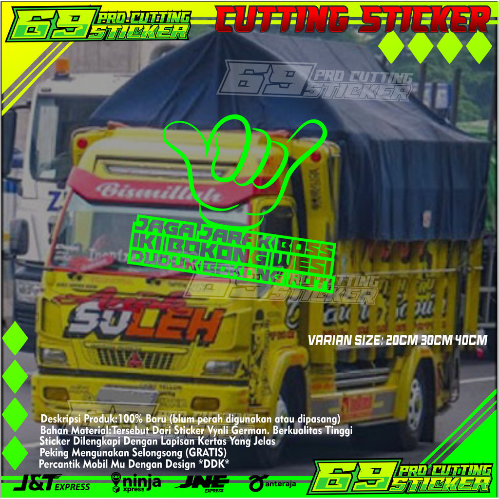 Jual Stiker kaca truk oleng / stiker kata kata kaca truck | Shopee ...