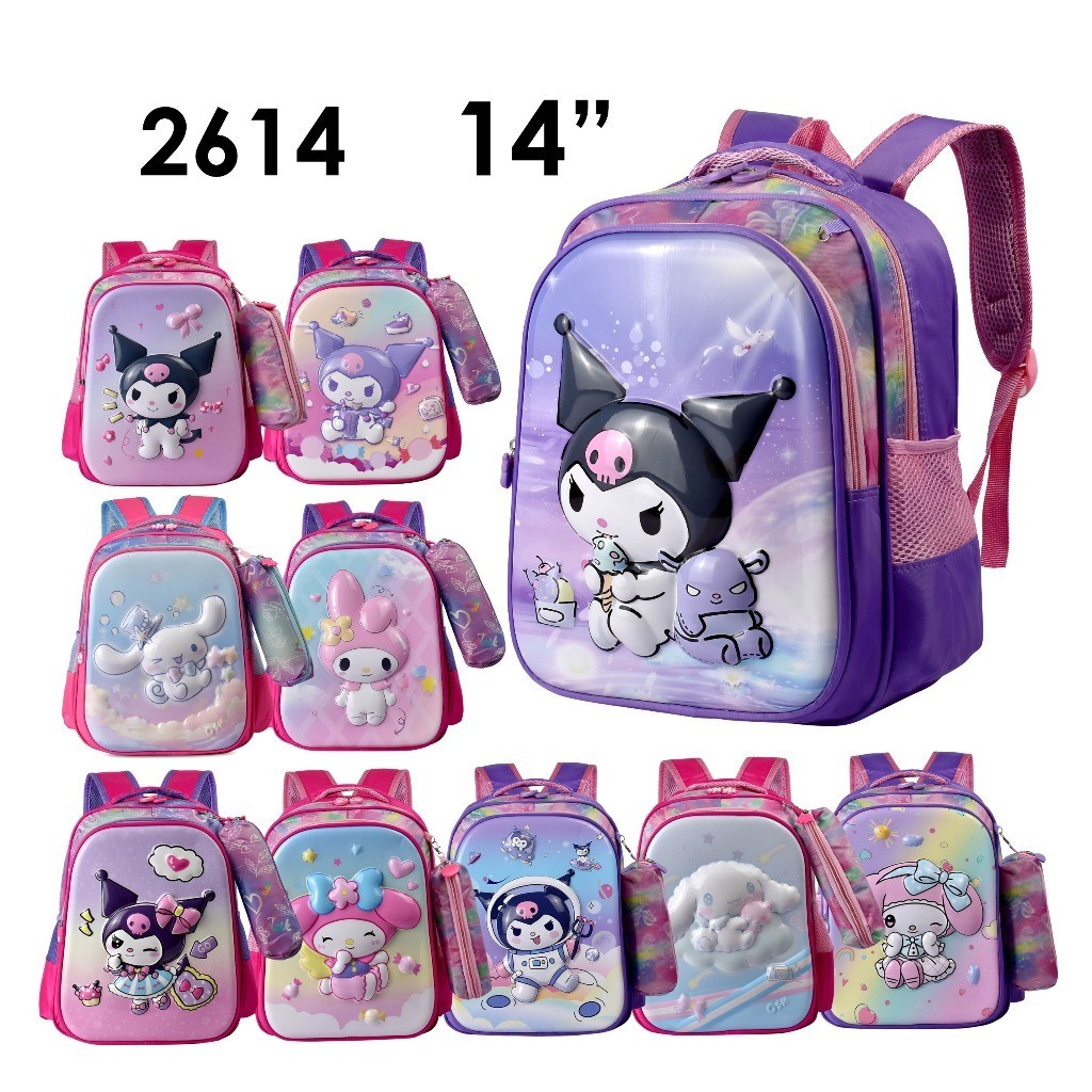 Jual Tas Cartoon Sekolah 2614-14 Inch Tas Ransel Anak Perempuan Tas Punggung Anak Anak Motif ...