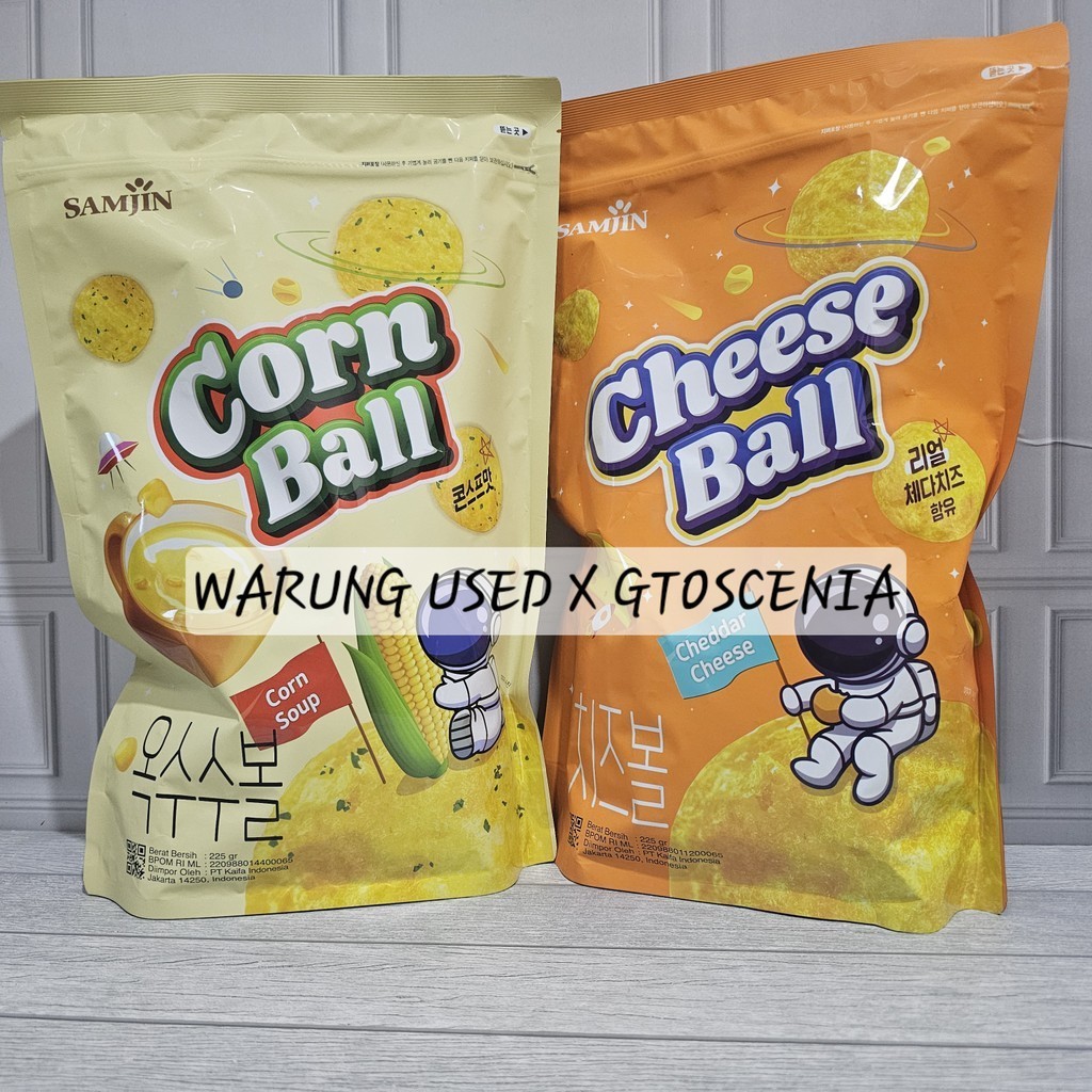 Jual Samjin Cheese / Corn Ball Snack - Snack Keju / Jagung Khas Korea ...