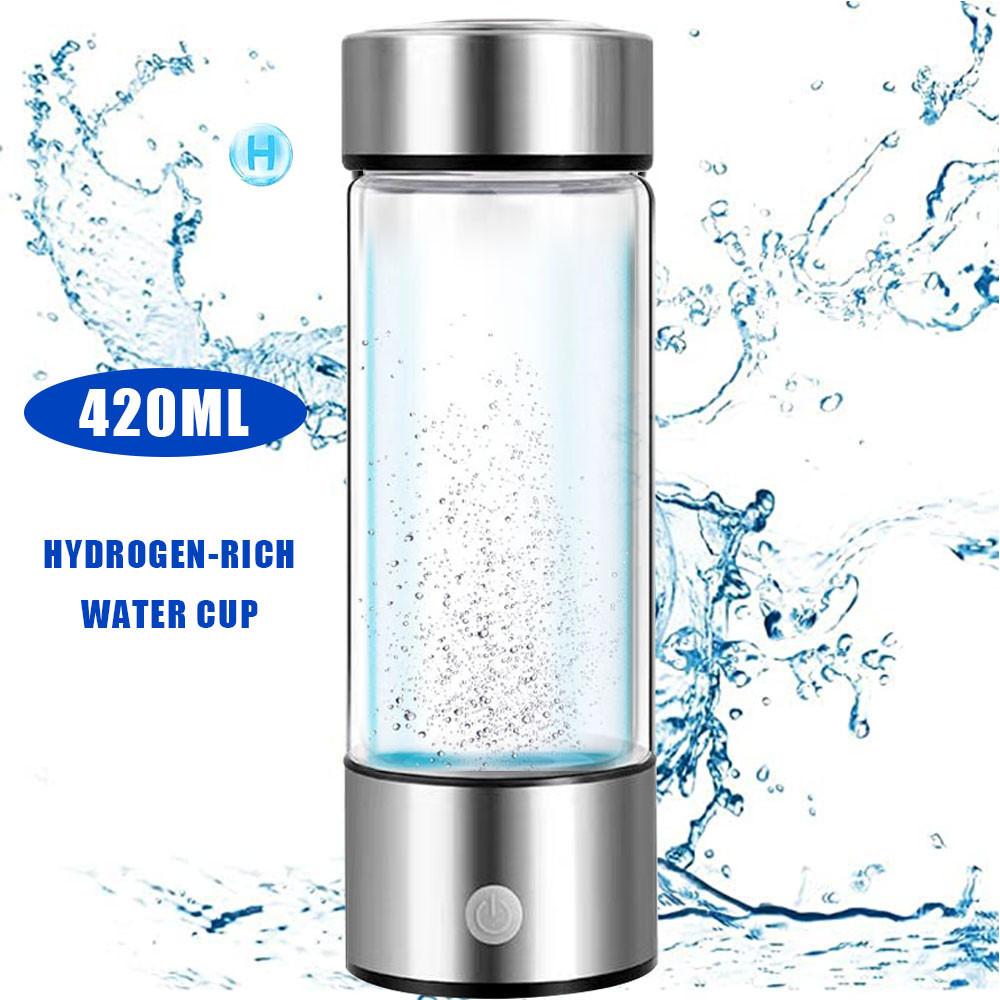 Jual Hydrogen Generator Water Cup Filter Ionizer Maker 420ML Hydrogen-Rich Water Portable Super ...