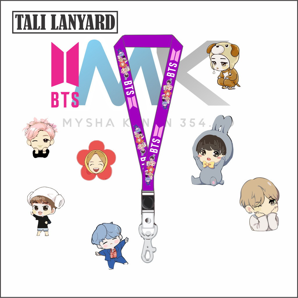 Jual TALI LANYARD BTS - BANGTAN BOYS | TALI BTS ARMY FAN CHIBI ANIME ...